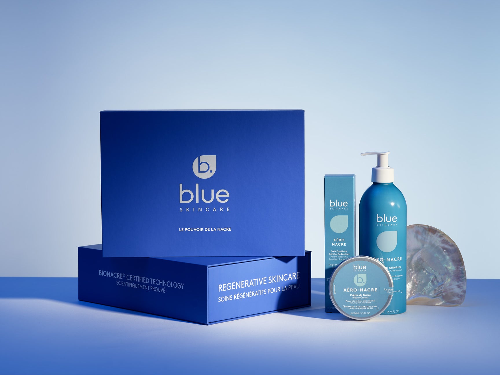 BLUE SKINCARE. LE POUVOIR DE LA NACRE. – Blue Skincare