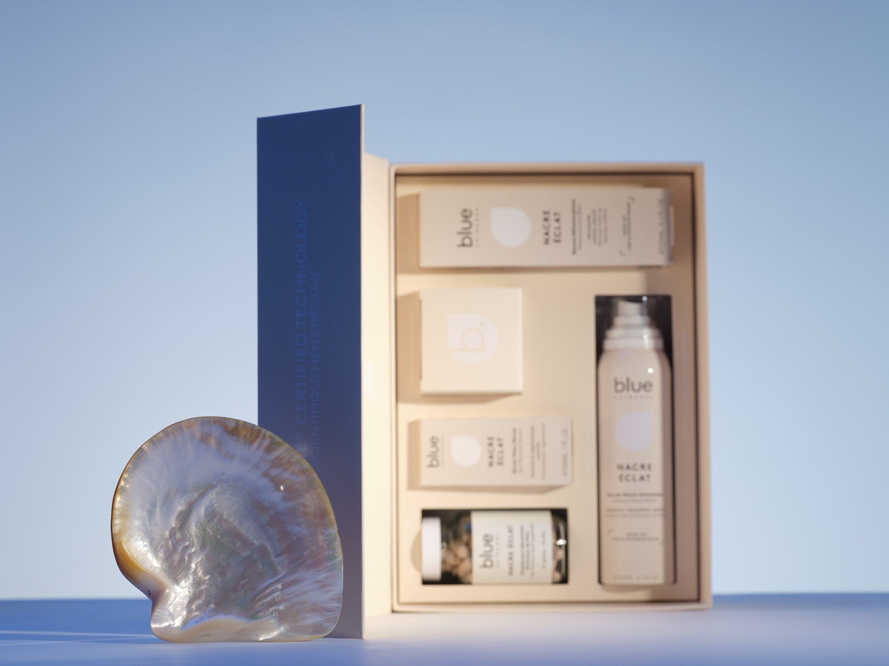 BLUE SKINCARE. THE POWER OF NACRE. – Blue Skincare
