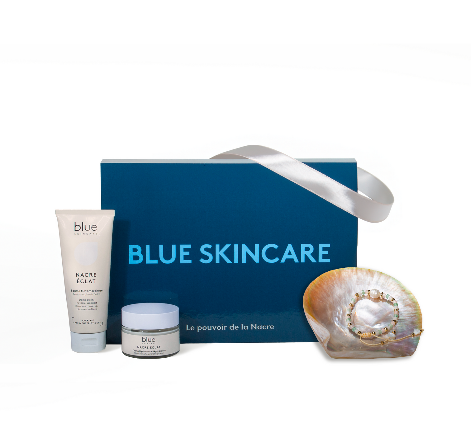 BLUE SKINCARE. LE POUVOIR DE LA NACRE. – Blue Skincare